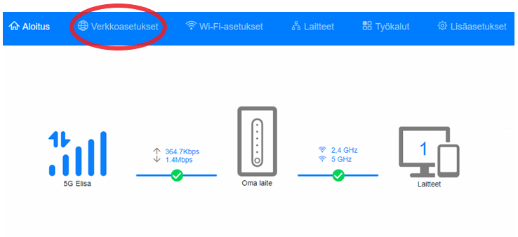 Huawei 5G H155 -sisäreitittimen ohjeet - Elisa