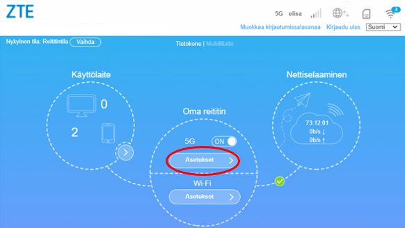 ZTE MC888 Pro 5G mobile router instructions - Elisa