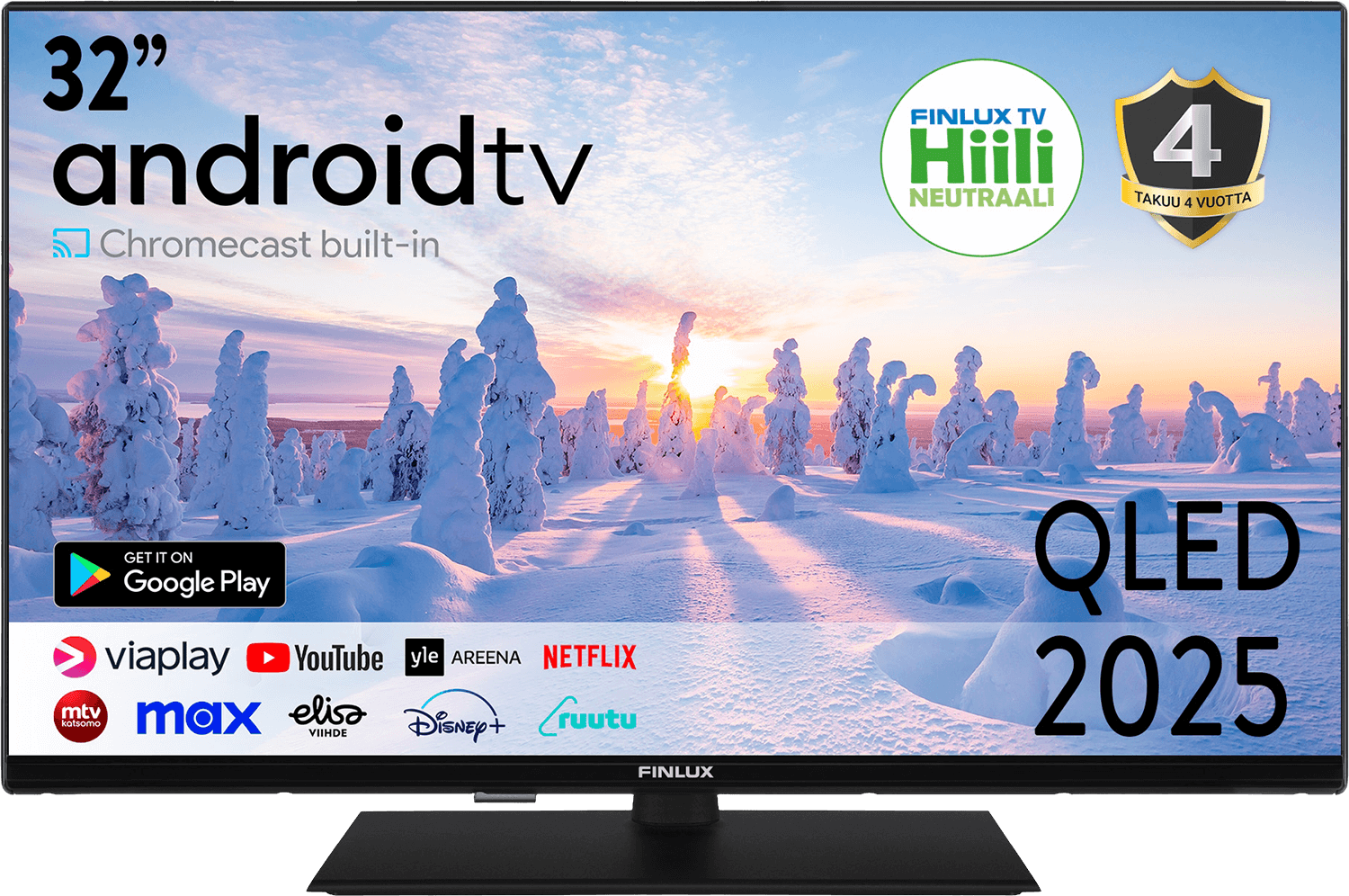 Finlux 32 tuumainen G10 QLED Android TV (2025) - Elisa - Verkkokauppa