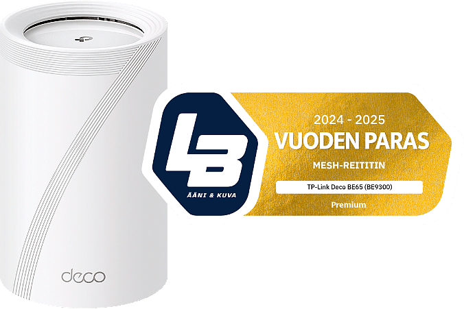 TP-Link Deco BE65 BE9300 WiFi7 mesh-reititin 1 kpl - Elisa - Verkkokauppa