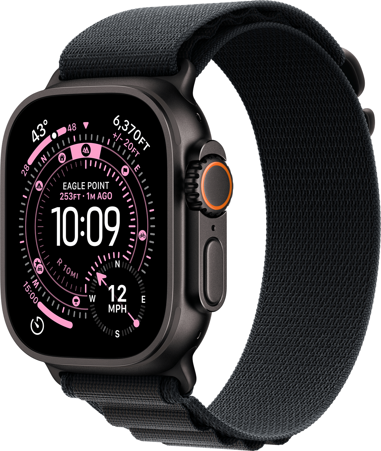 Apple Watch Ultra 3 GPS + Cellular 49 mm musta titaanikuori ja musta ...